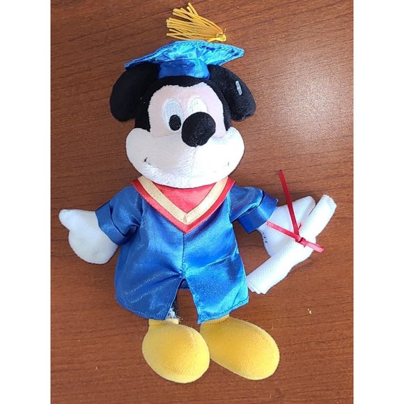 Disney | Toys | Disney Mickey Mouse Graduation Grad Cap Gown Plush 8 ...